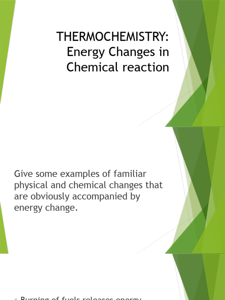 Thermo Chemistry | PDF | Chemistry | Chemical Reactions