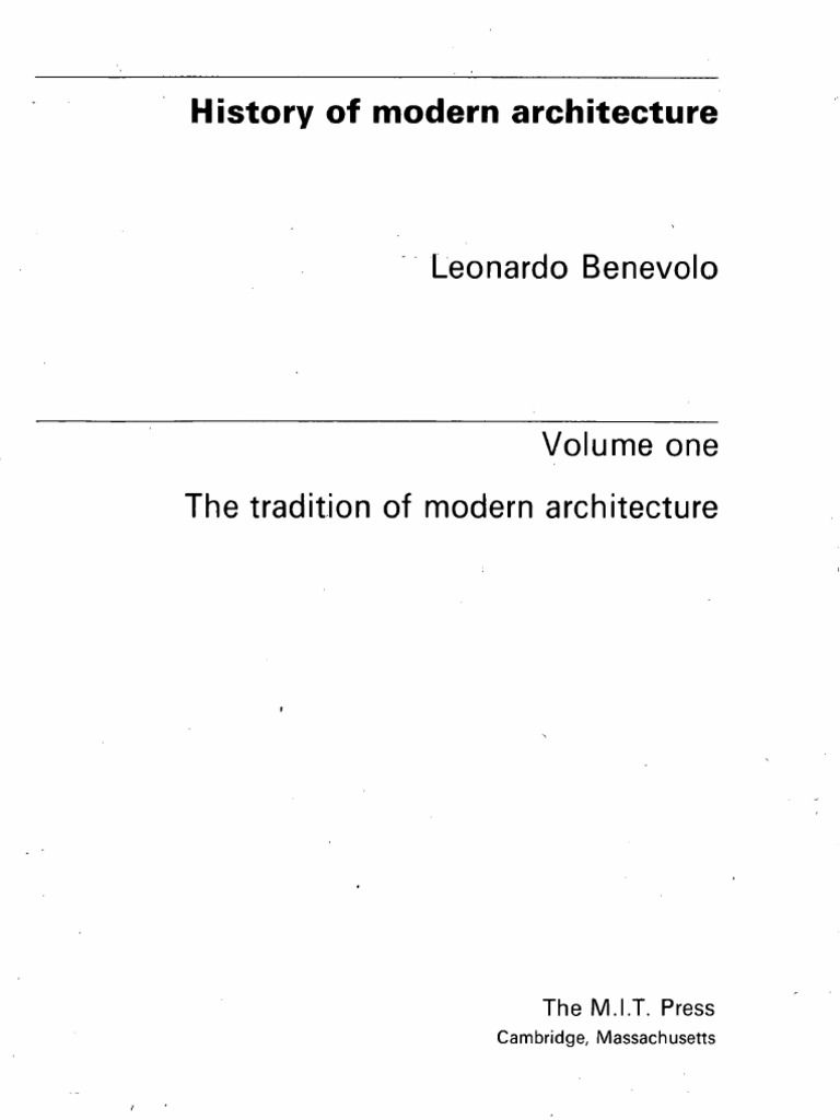 Leonardo Benevolo History of Modern Arch | PDF