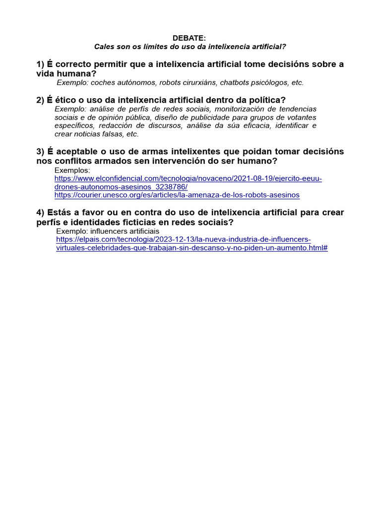Debate Fin de Curso | PDF