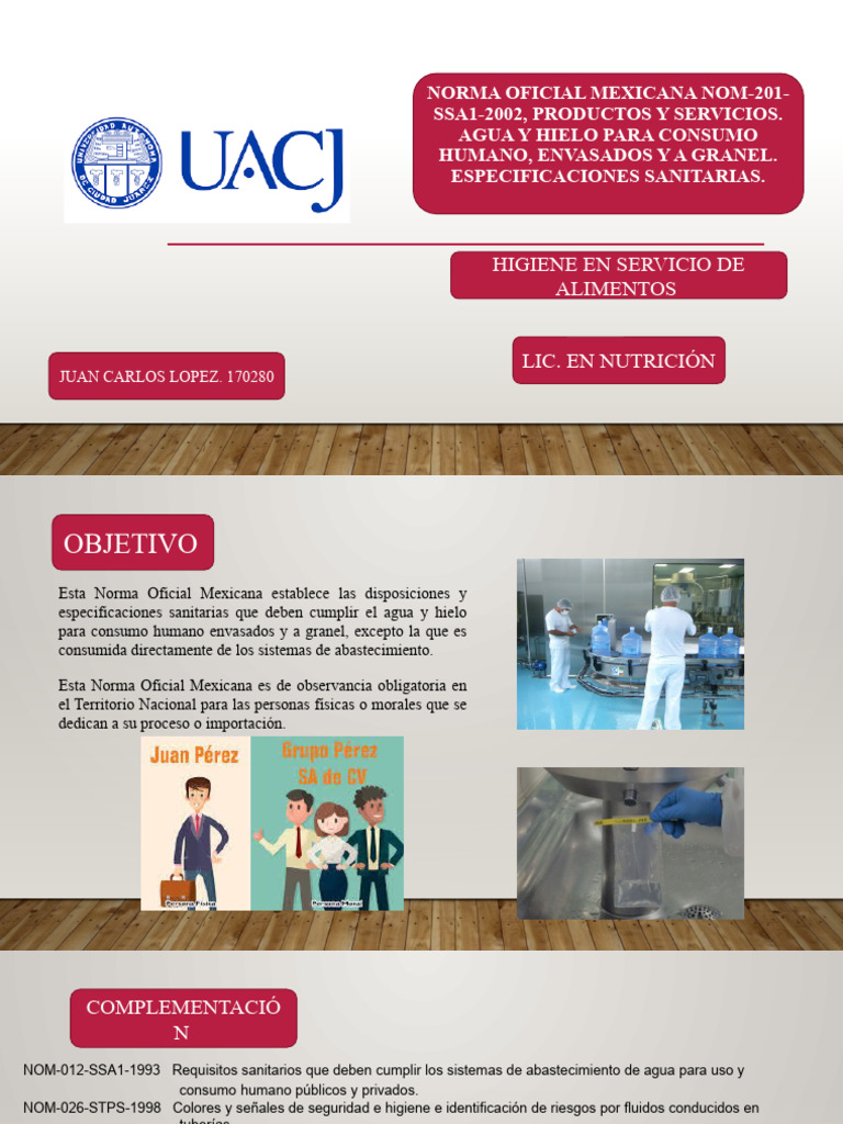 Nom 201 1994 | PDF | Agua | Agua potable