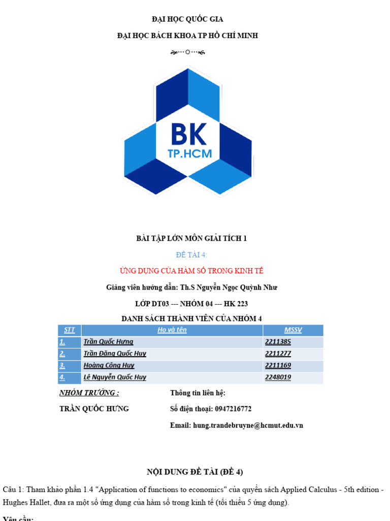 Bao Cao BTL Gt1-Nhom 4 | PDF