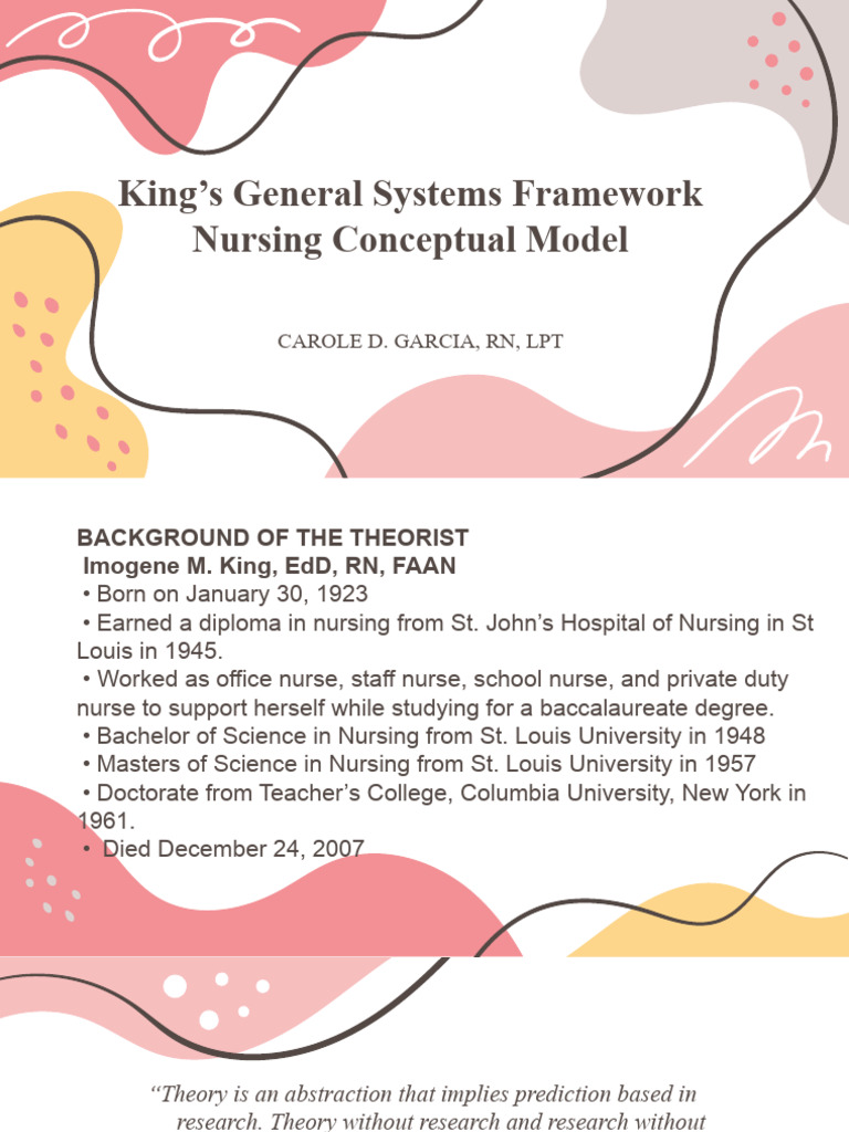 3.3kings General Systems Framework Nursing Conceptual Model | PDF | Nursing | Communication