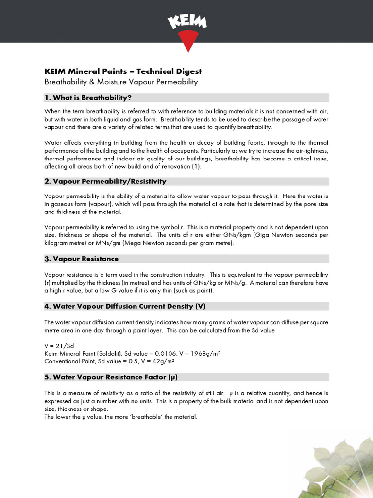Breathability Mosture Vapour Permeability | PDF | Paint | Porosity