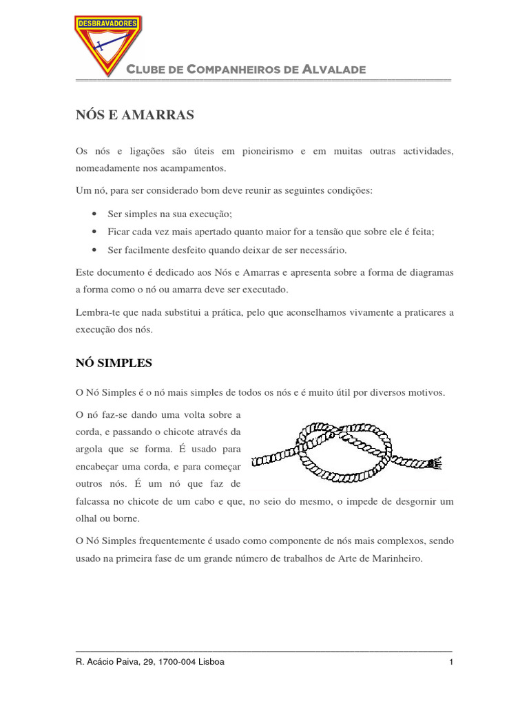 Nós e Amarras | PDF | Nó | Cordoaria