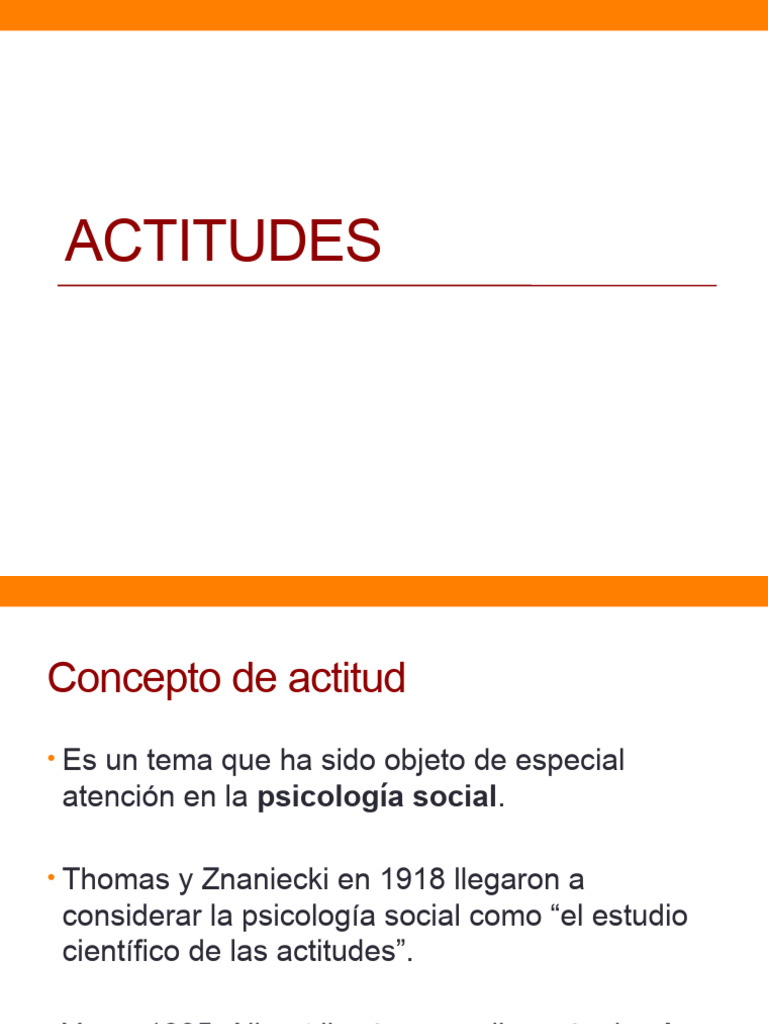Actitudes (Autoguardado) | PDF | Actitud (psicología) | Comportamiento