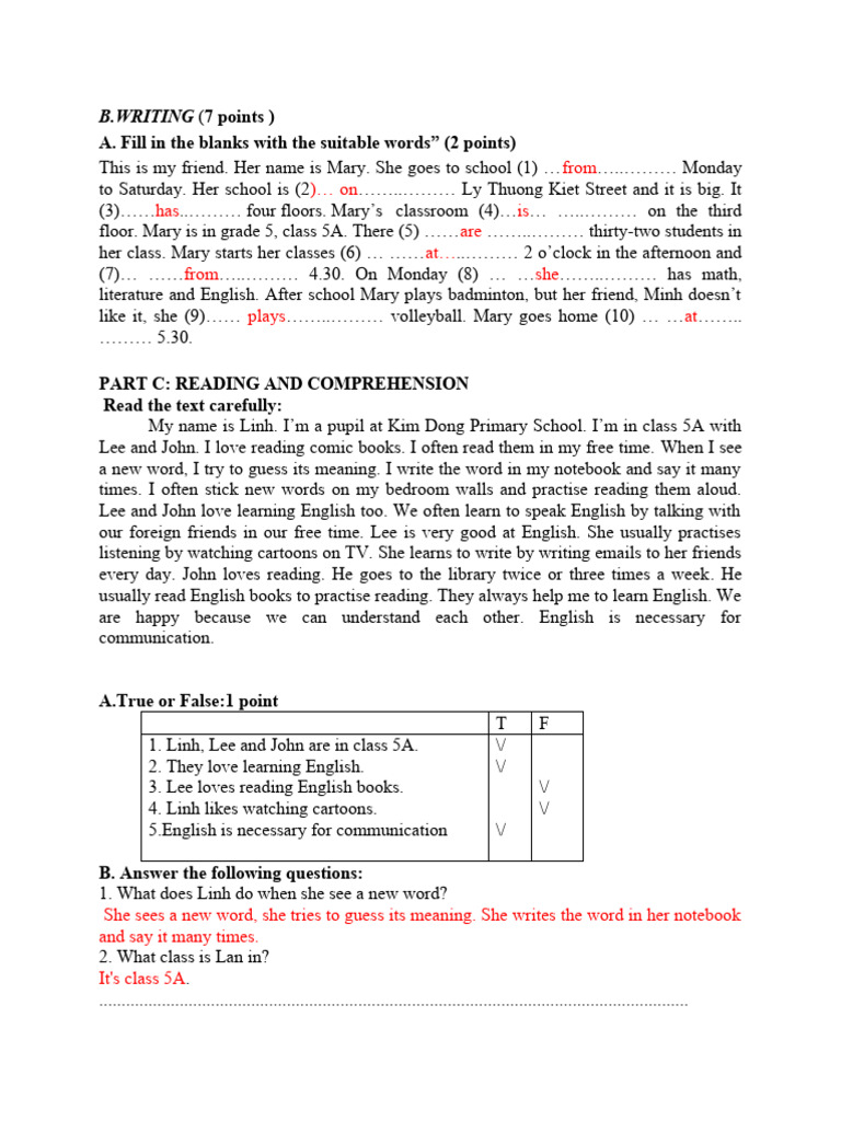 Bai Tap | PDF | English Language | Linguistics
