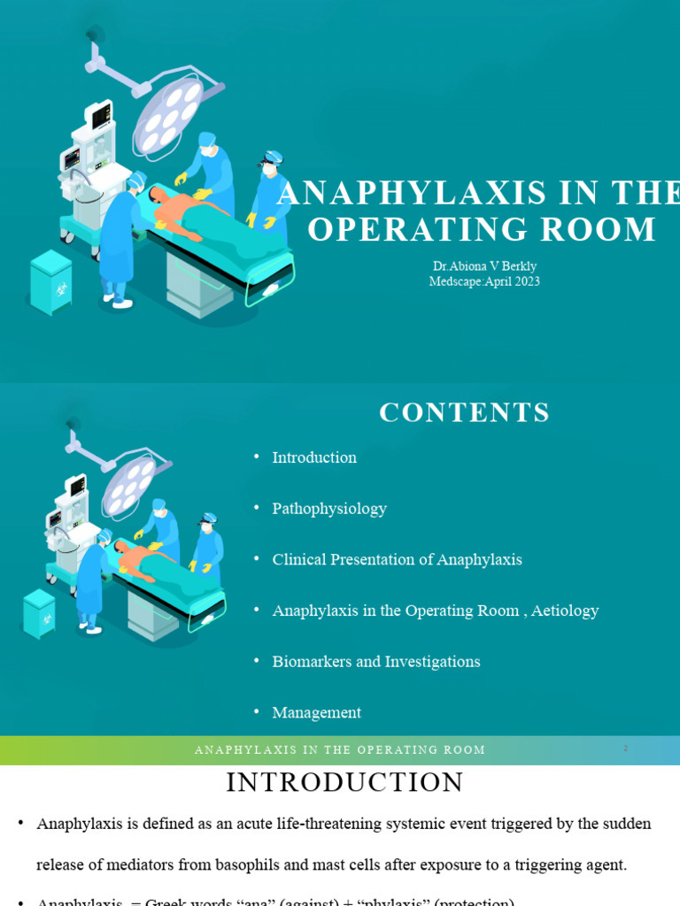 Anaphylaxis Management in Surgery | PDF | Allergy | Medical Specialties