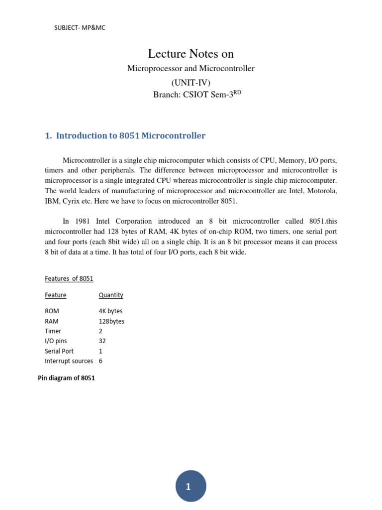 8051 Microcontroller | PDF | Microcontroller | Assembly Language 8051 Microcontroller | PDF | Microcontroller | Assembly Language