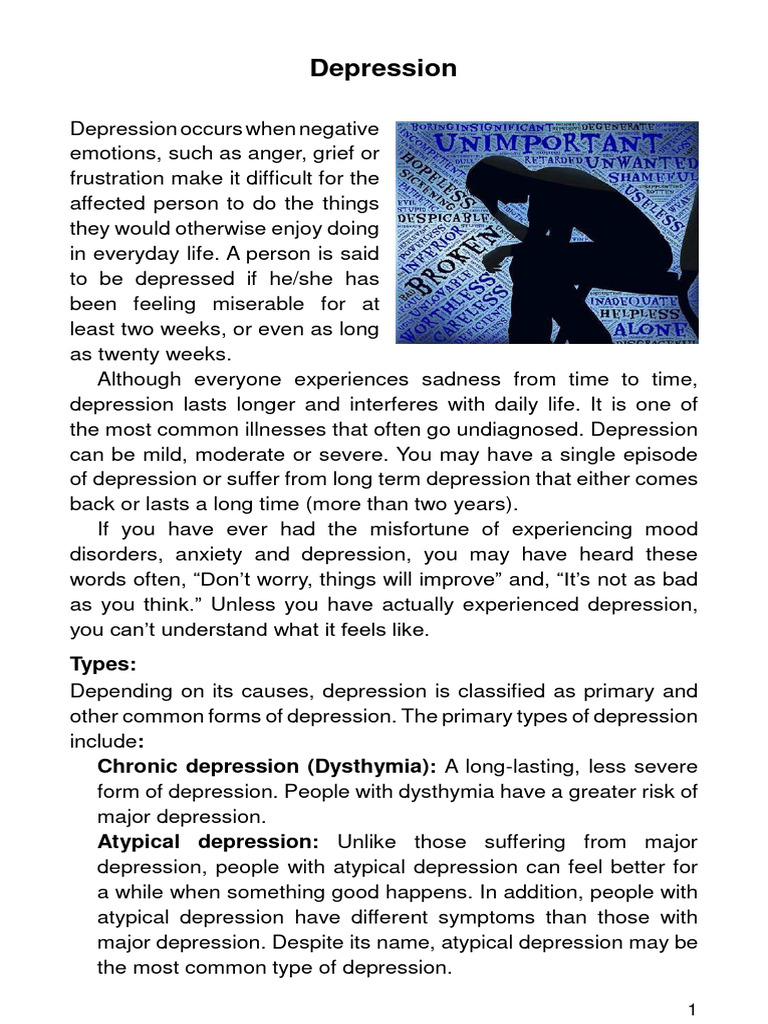 Depression | PDF | Major Depressive Disorder | Depression (Mood)