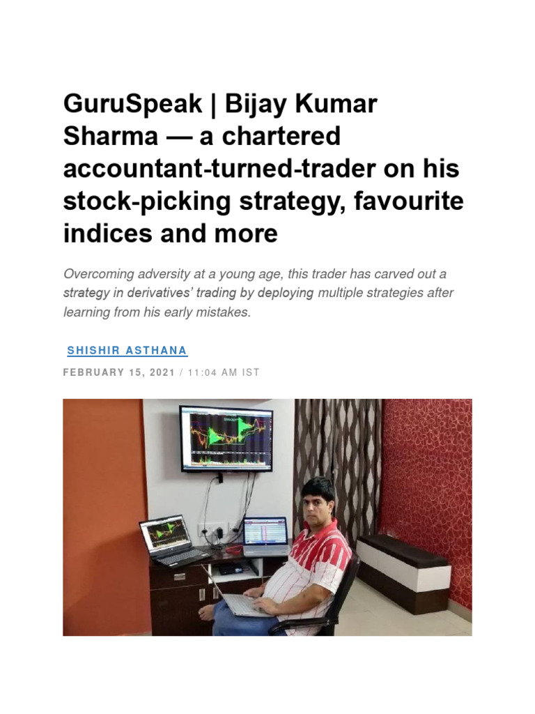 Bijay Sharma Interview | PDF | Option (Finance) | Put Option