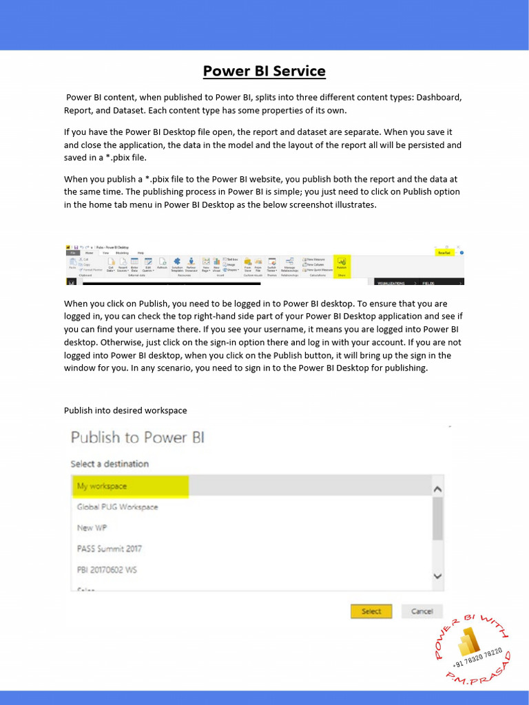 Power BI Service | PDF | Databases | Cloud Computing