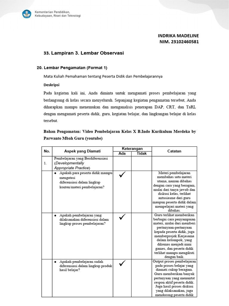 PPDP - Elaborasi Pemahaman Topik 1 - Indrika | PDF | Karier & Perkembangan