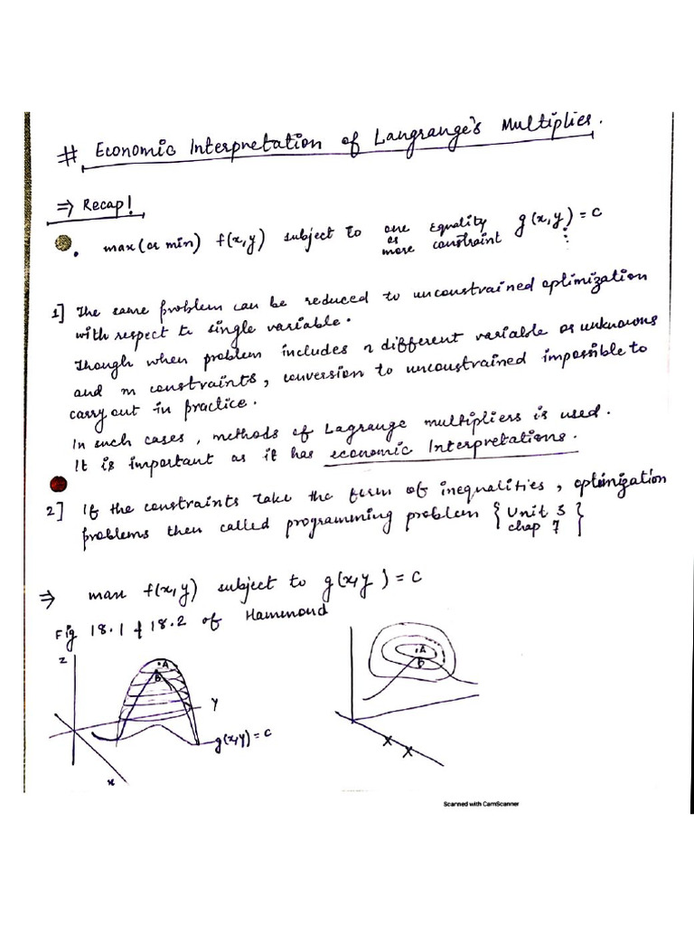 CH 6 Unit 2 Constrained Optimization | PDF