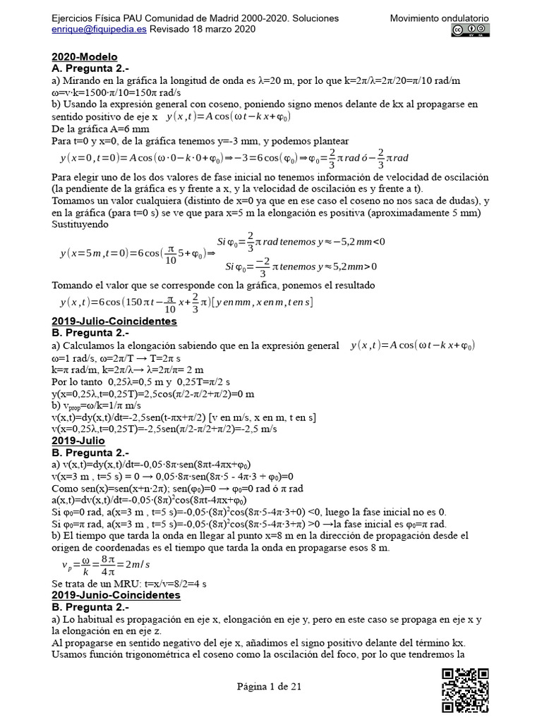F3.2 PAU MovimientoOndulatorio Soluc | PDF | Oscilación | Olas