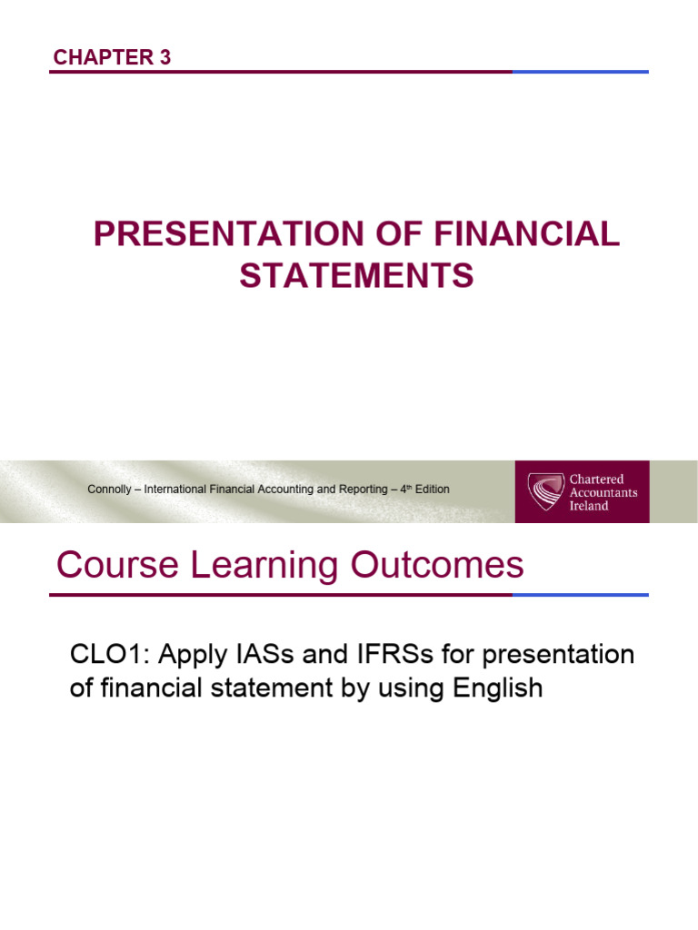 Chapter 03 - Presentation of Financial Statements | PDF | Financial ...