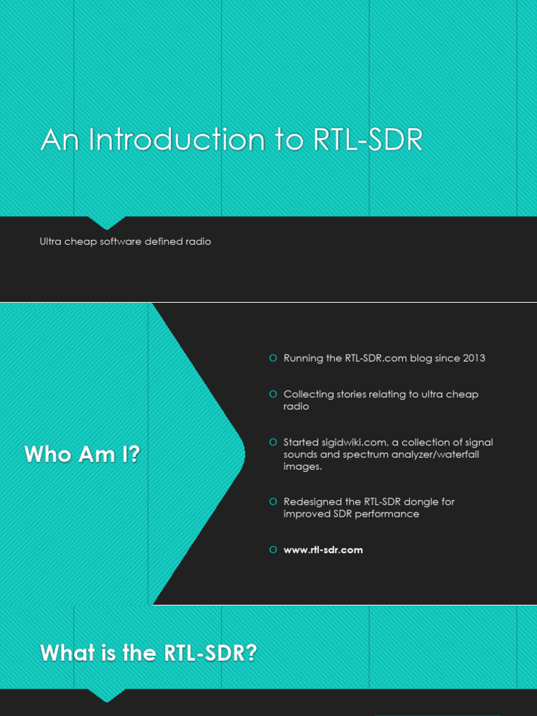 Digital Forum Talk Intro To RTLSDR | PDF | Software Defined Radio | Radio