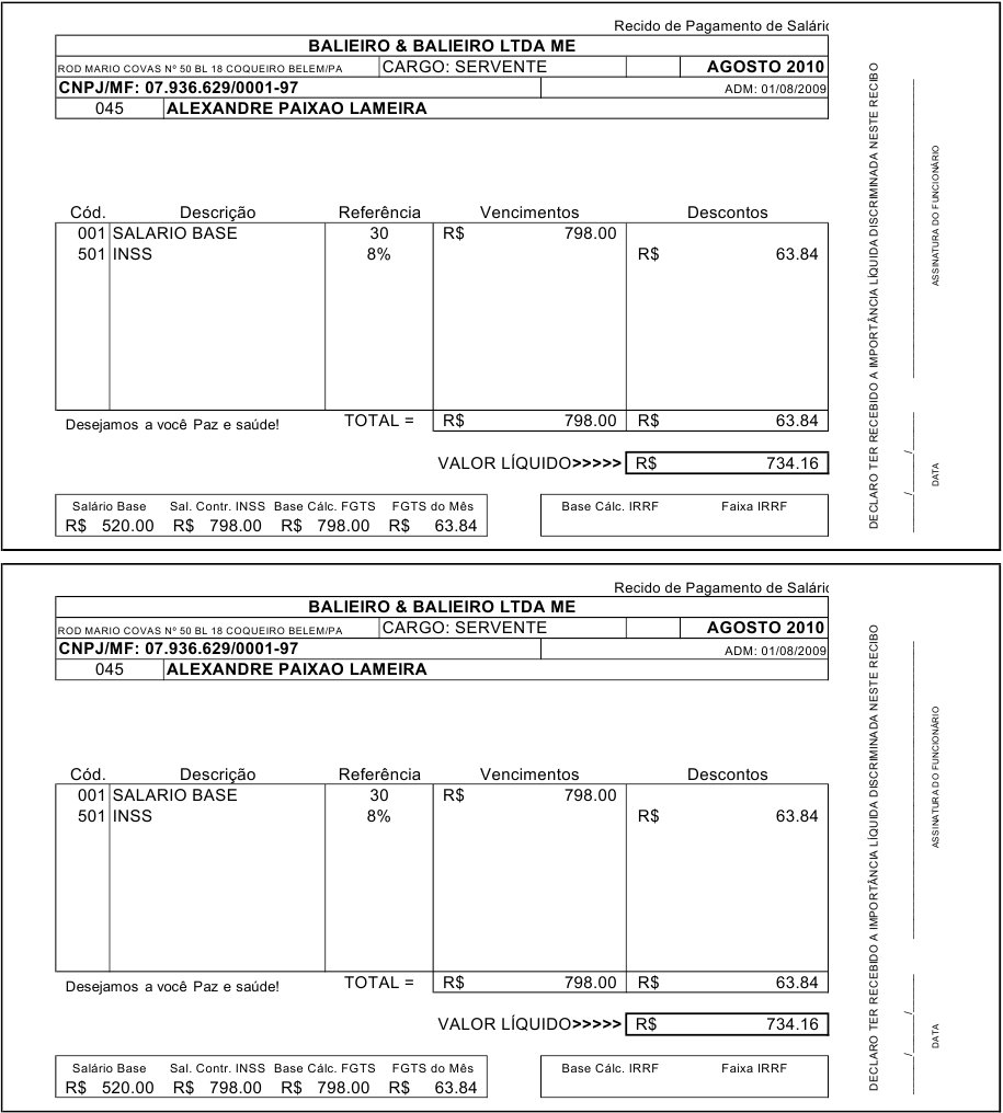 Modelo Contra-Cheque Excel | PDF
