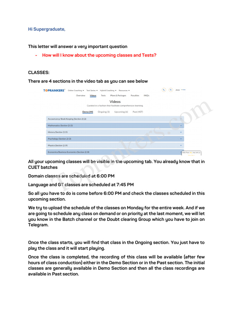 Class and Test Schedule6113850 | PDF | Computers | Technology & Engineering