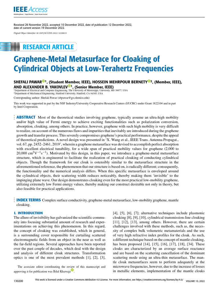 Graphene Metal Metasurface For Cloaking Of Cylindrical Objects At Low Terahertz Frequencies