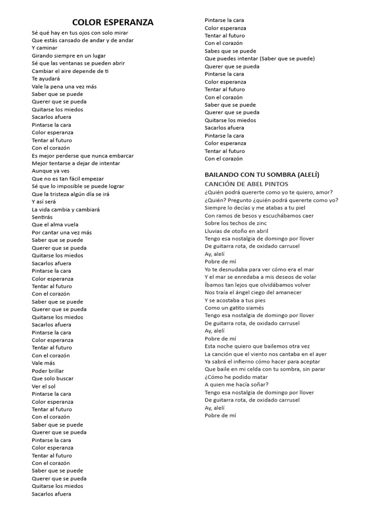 Color Esperanza | PDF | Poesía