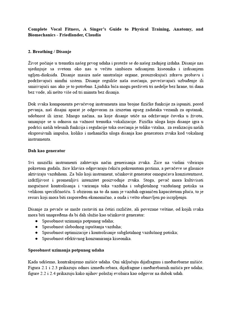 Complete Vocal Fitness, A Singer's Guide To Physical Training, Anatomy, and Biomechanics ...