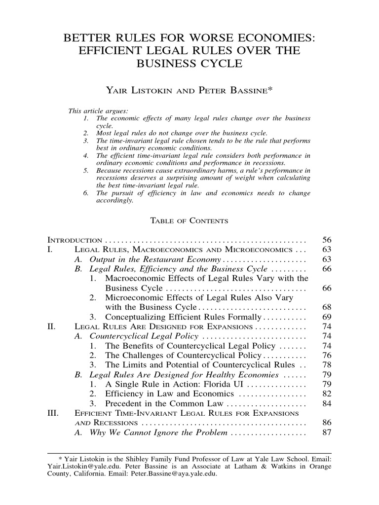 Better Rules For Worse Economies | PDF | Macroeconomics | Unemployment