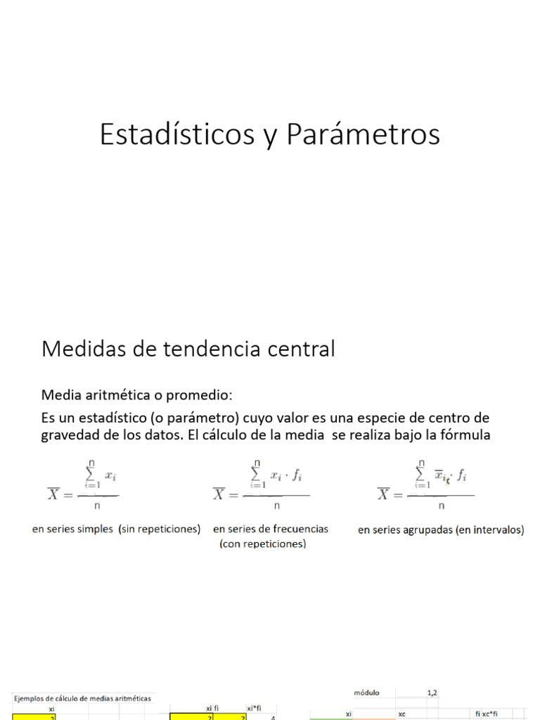 2-Estadísticos de Tendencia Central y de Posición | PDF | Media ...