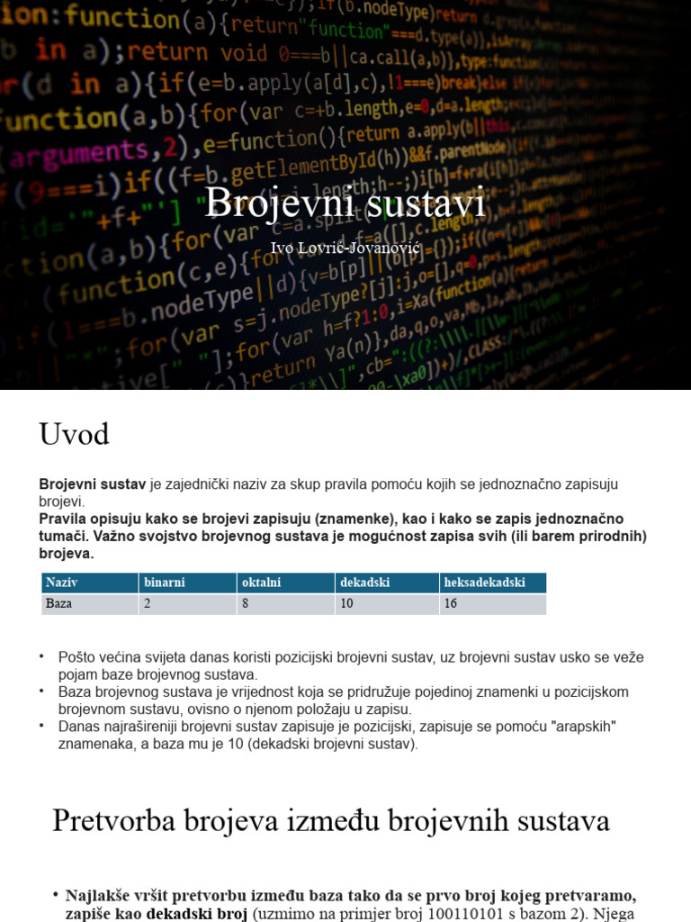 Brojevni Sustavi | PDF