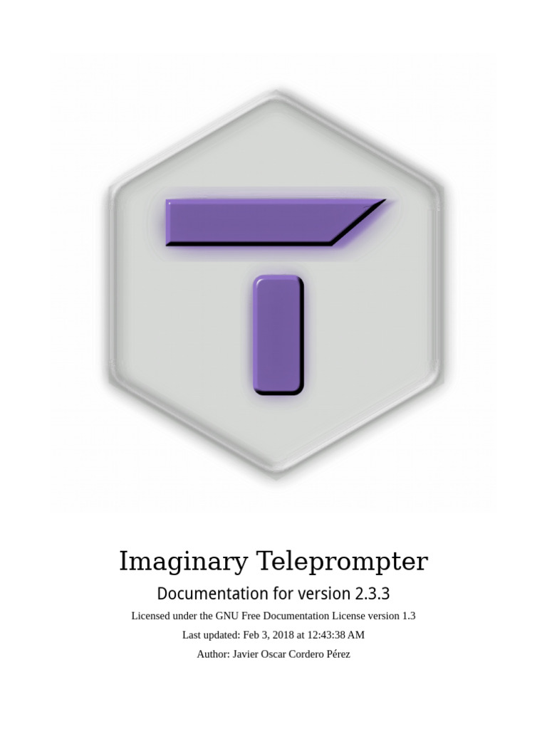 Imaginary Teleprompter v2.3.3 Documentation Rev.265 | PDF | Installation (Computer Programs) | J ...