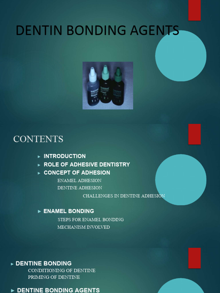 Dentin Bonding Agents: Classification & Generations | PDF | Dental ...