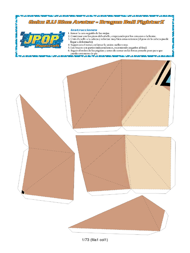 Goku SSJ Blue Papercraft | PDF