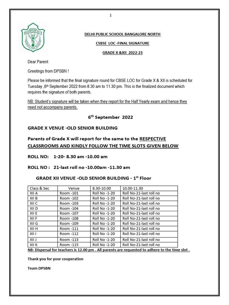 CBSE Signature Circular | PDF