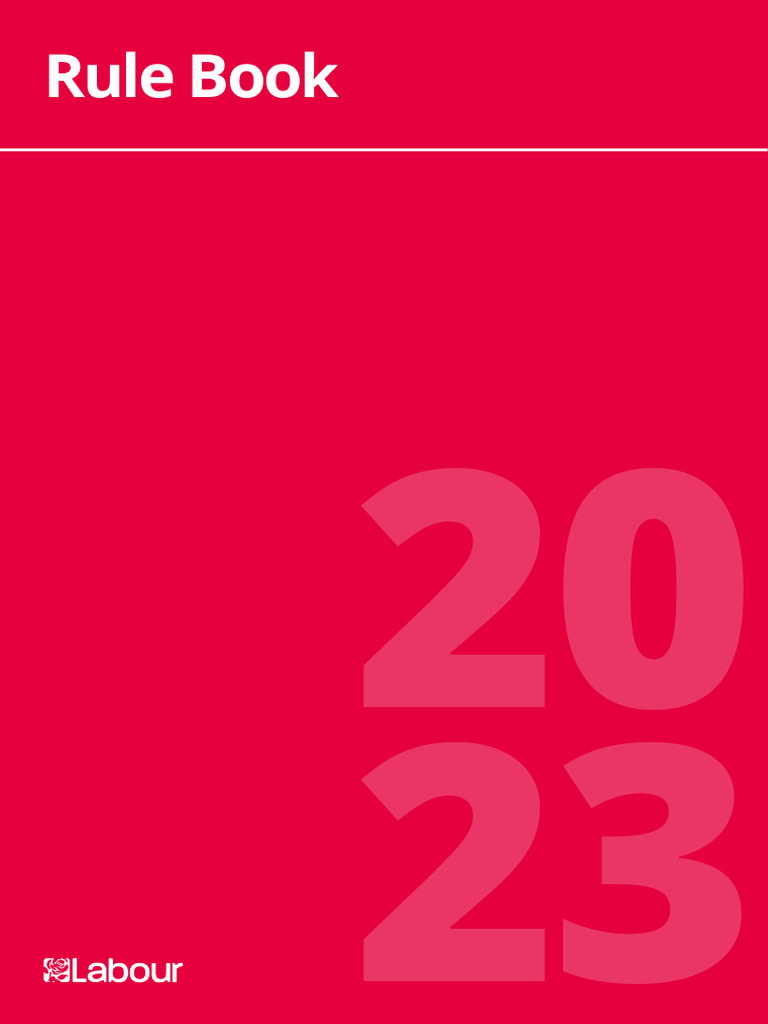 Labour Party Rule Book 2023 | PDF | Labour Party (Uk) | Government