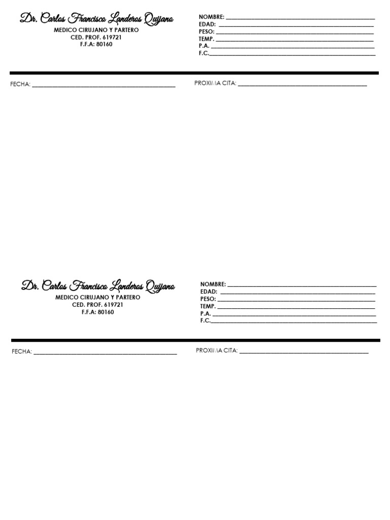 Receta DR Carlos Landeros | PDF