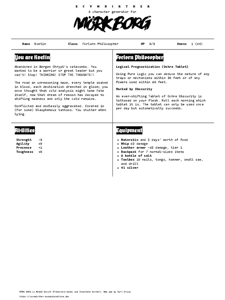 Forlorn Philosopher - Kvetin | PDF