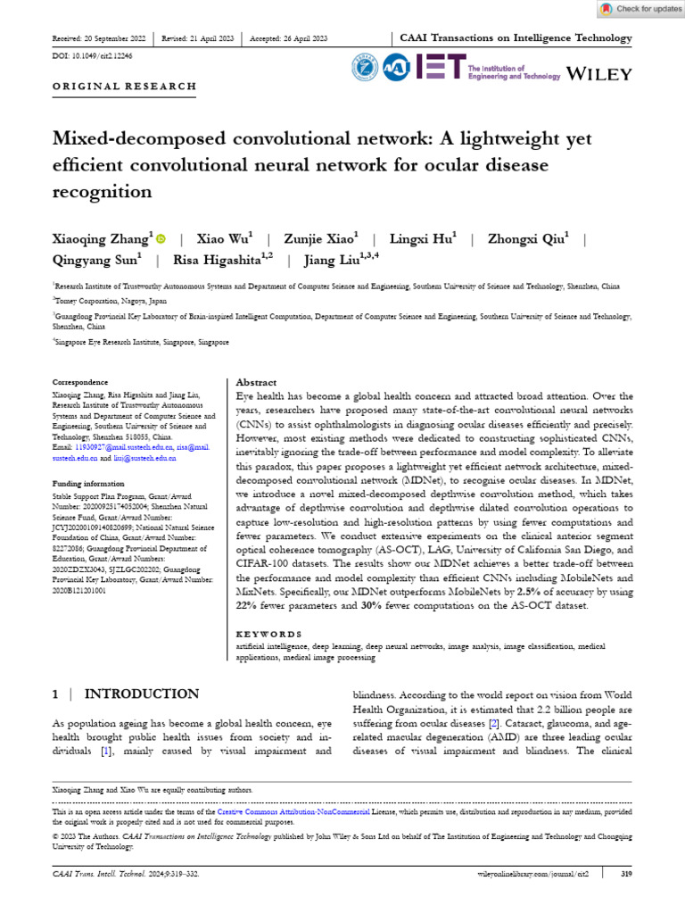 CAAI Trans on Intel Tech - 2023 - Zhang - Mixed‐Decomposed ...