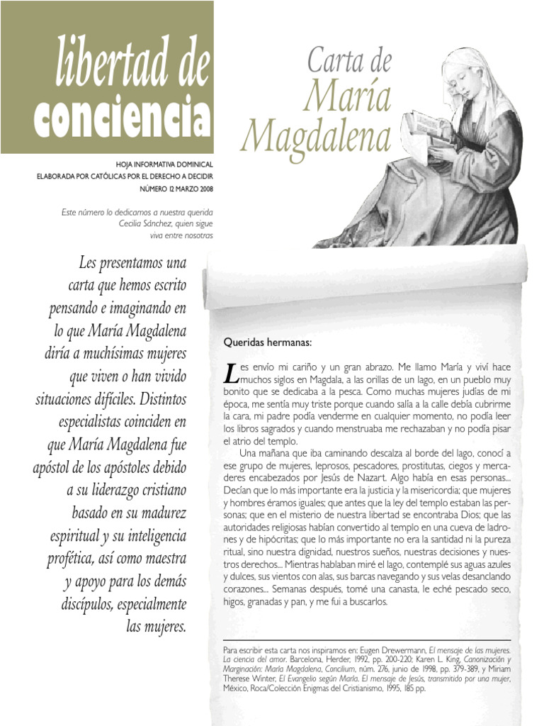 Carta de María Magdalena a Mujeres | PDF | María, madre de Jesús | Jesús