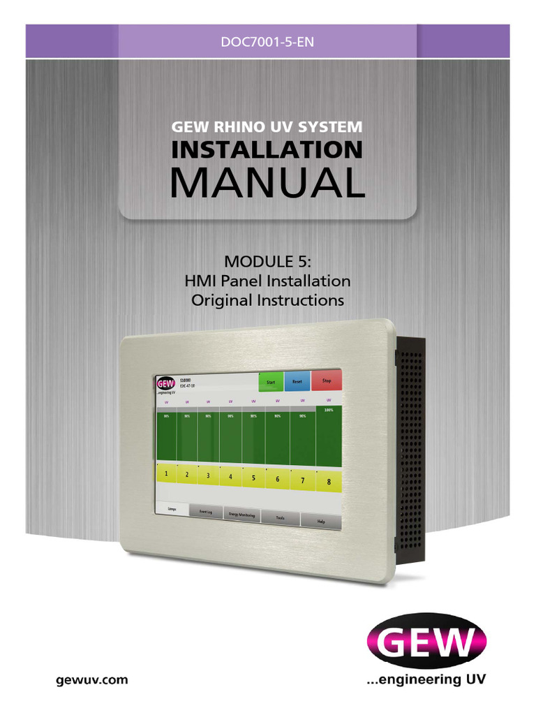 EN - DOC7001-5-EN RHINO System Installation Manual - Module 5 HMI Panel ...