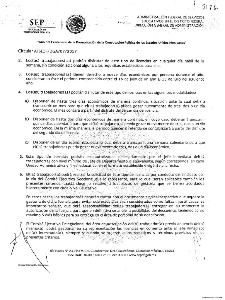 Circular 2017 Días Económicos - 3 | PDF