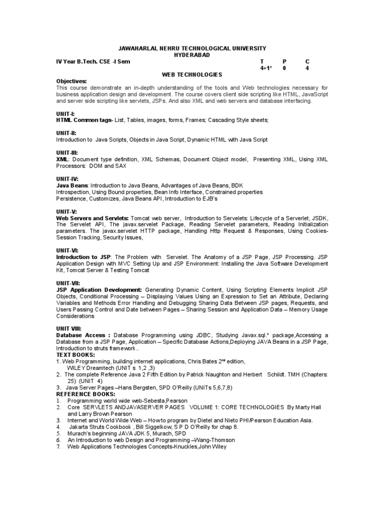 WT | PDF | Java Servlet | Java Server Pages