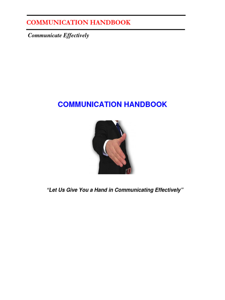Communication Hand Book | PDF | Brainstorming | Communication