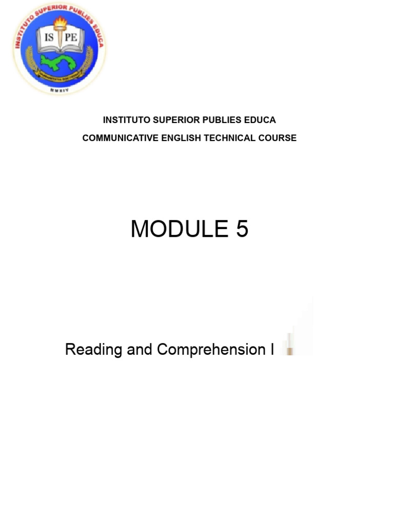 Module 5 Reading and Comprehension I | PDF | Reading Comprehension ...