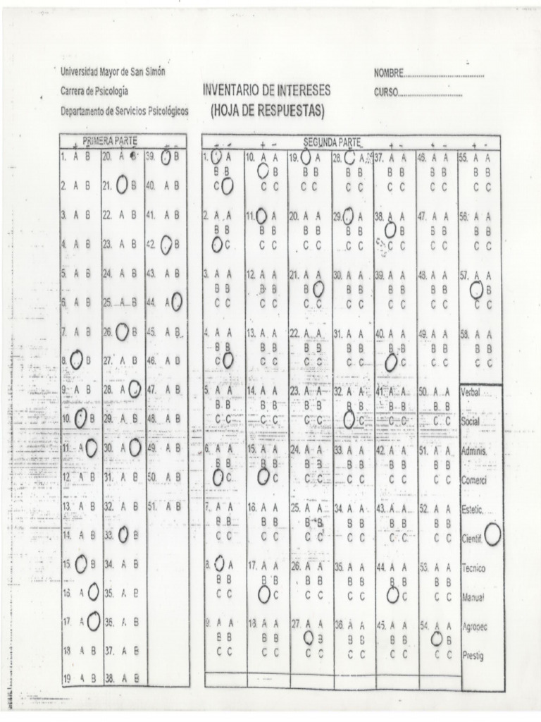 Plantilla 06 KUDER | PDF