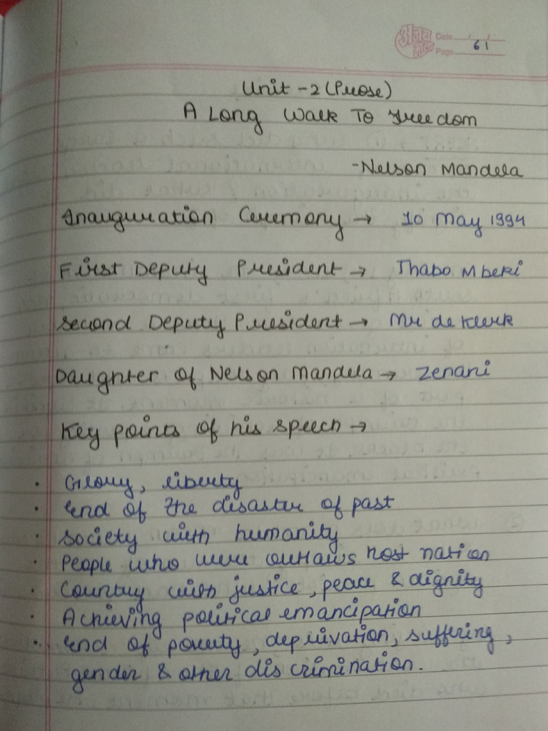 Unit 2 Long Walk To Freedom | PDF