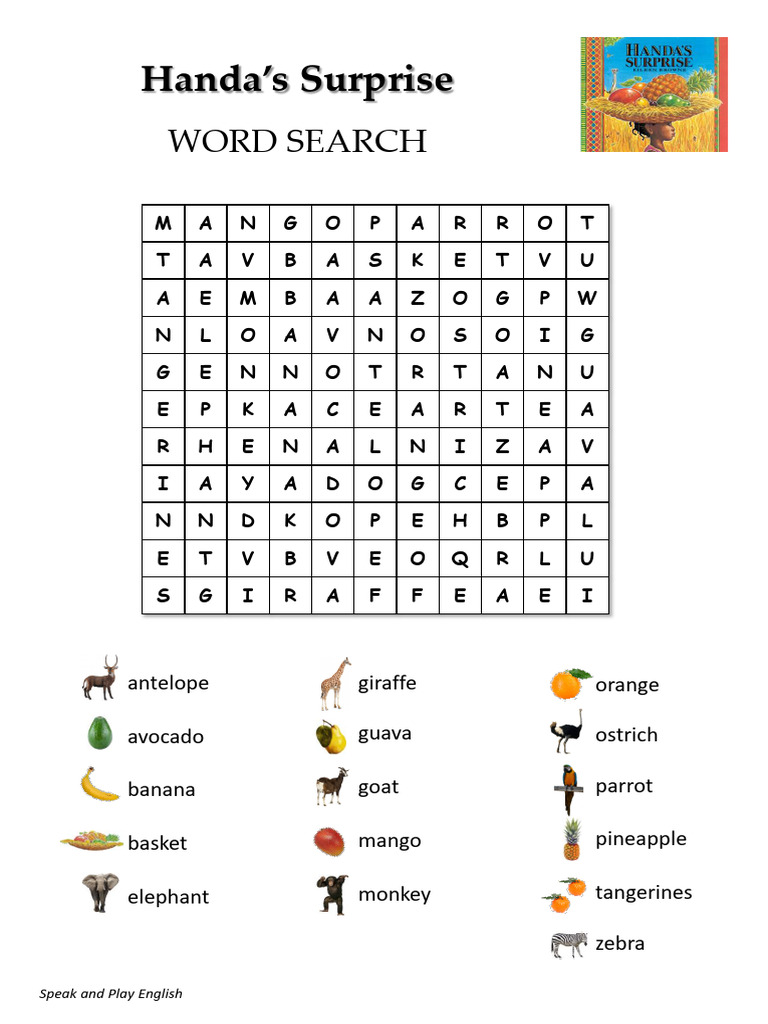 Handa S Surprise Word Search | PDF