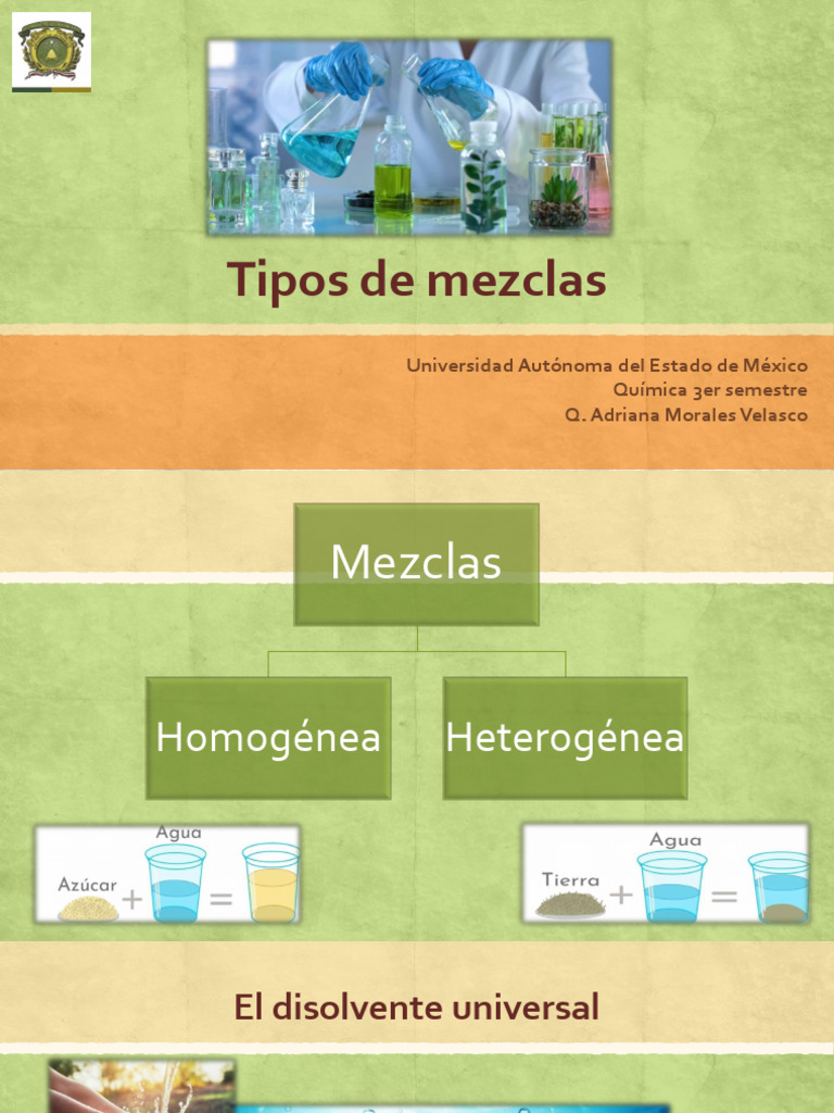 Tipos de Mezclas y Soluciones Valoradas | Descargar gratis PDF ...