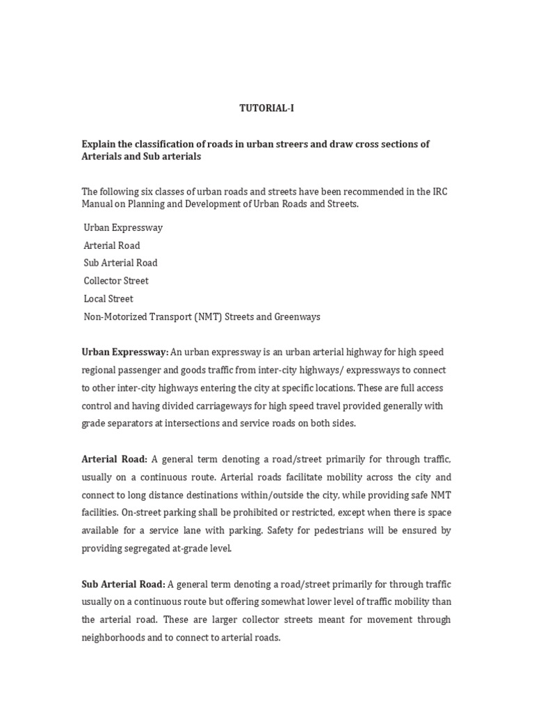 Tutorials GDHM 19CEC21 | PDF | Interchange (Road) | Traffic