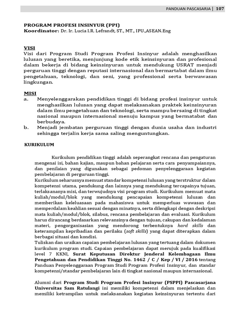 Kurikulum Pascasarjana 2023-PPI | PDF