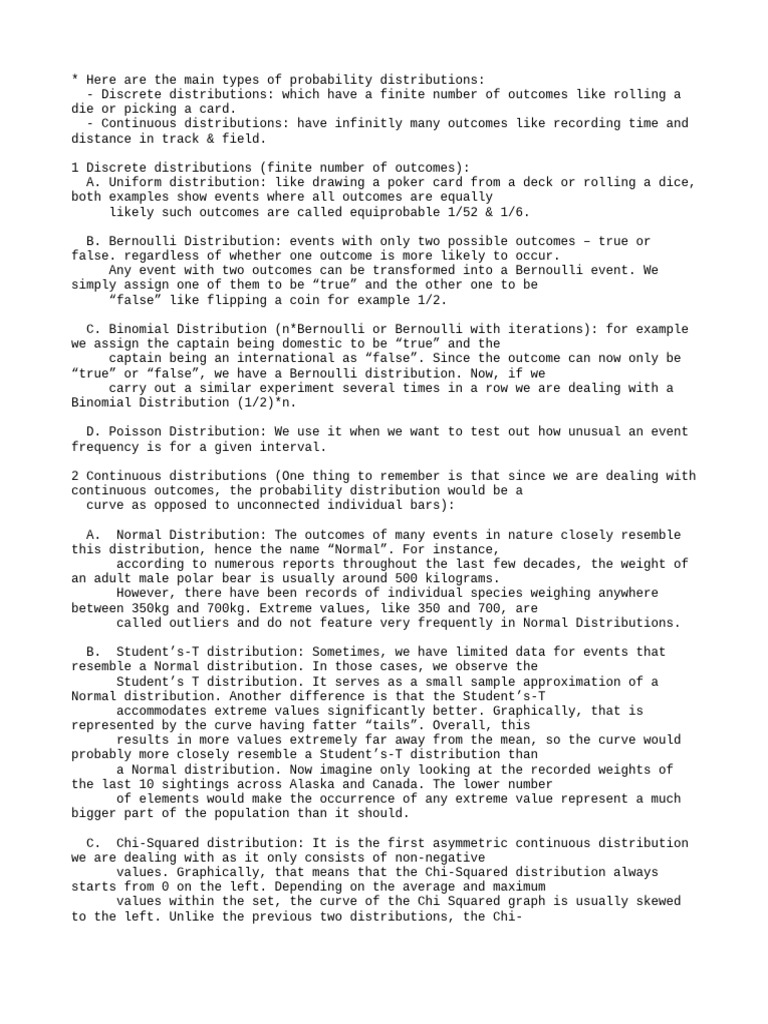 Probability distributions types | Download Free PDF | Probability ... Probability distributions types | Download Free PDF | Probability ...