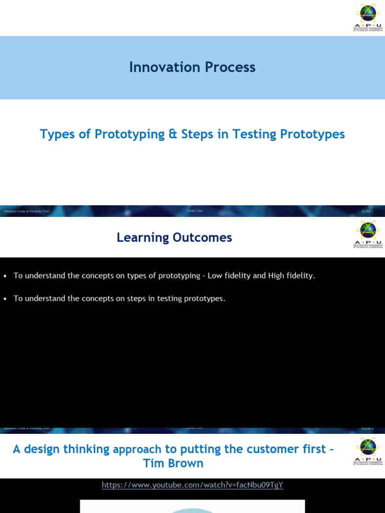 TOPIC 2 - Types of Prototyping Steps in Testing Prototypes | PDF ...